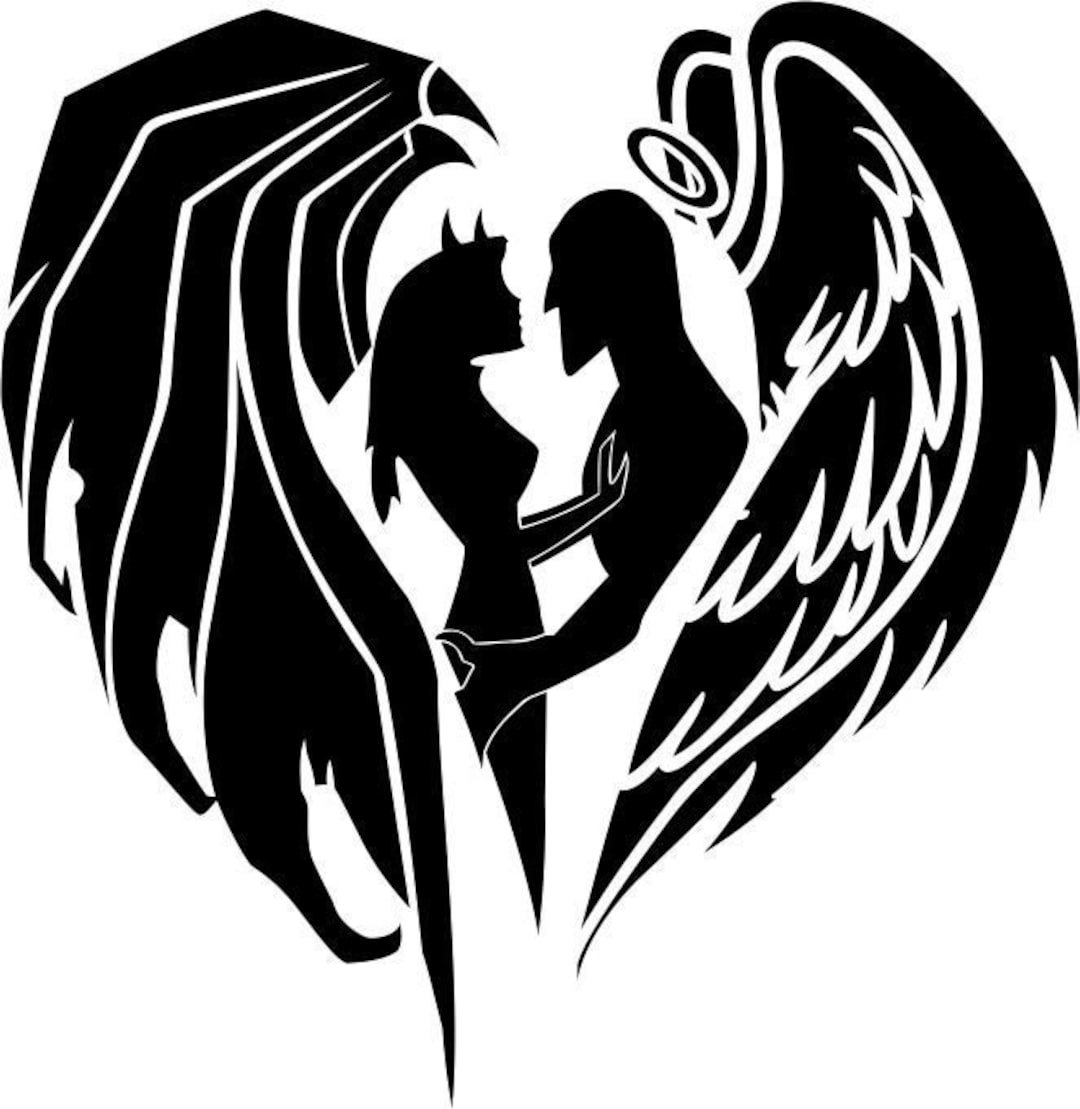 Two DEVIL LOVE Logo Decals Stickers for Your Car Bumper Window Laptop ...