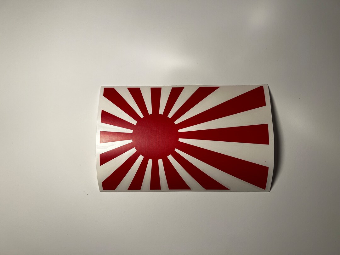 Red Rising Sun Japan Decal Sticker for Your Car Bumper Window Door ...