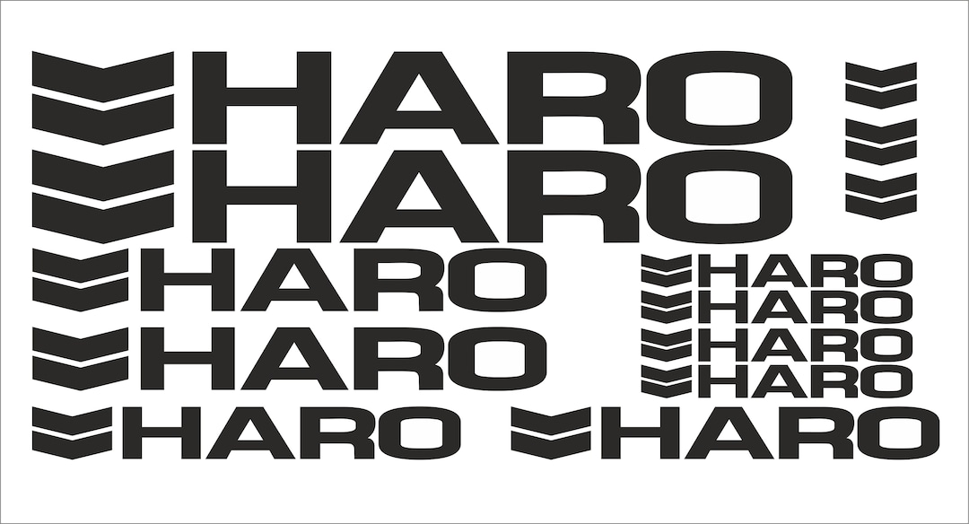 Haro Decals Stickers for Frame Vinyl Graphics Bike Mtb Road Black Red ...