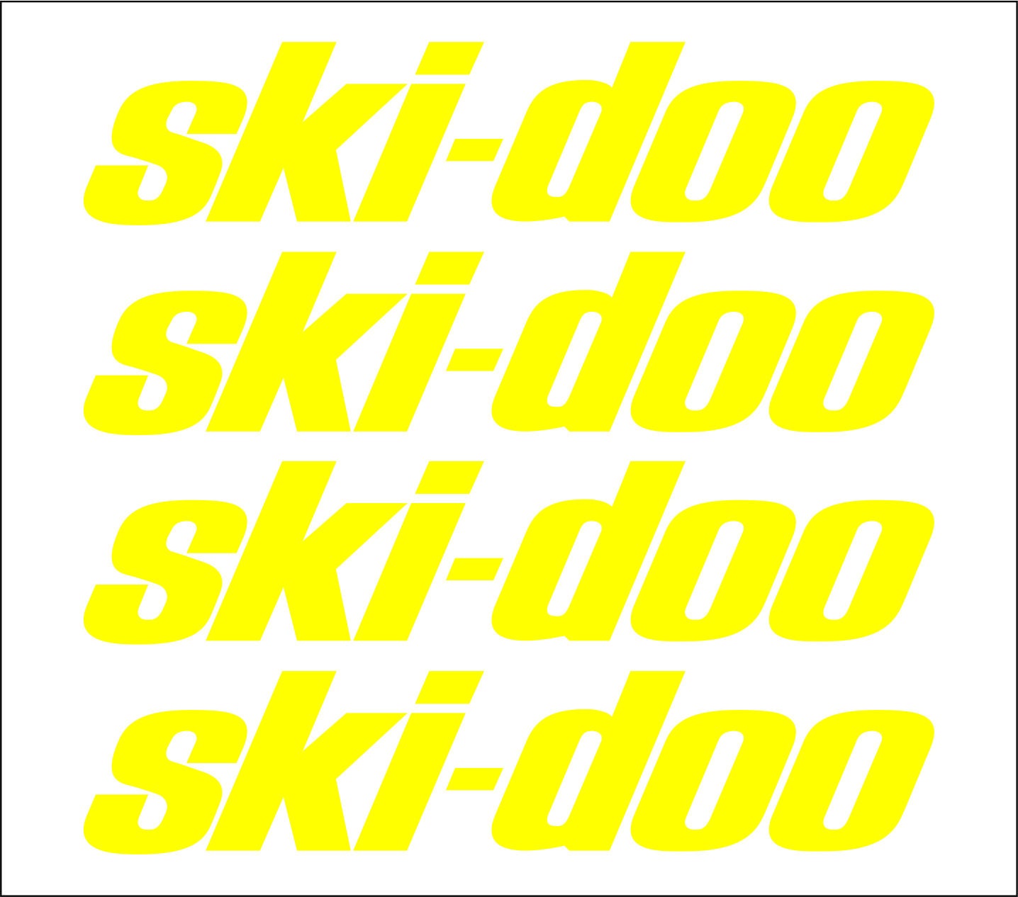 4pcs SKI-DOO Decals Stickers for Snowmobile Vinyl Graphics Logo Snow ...