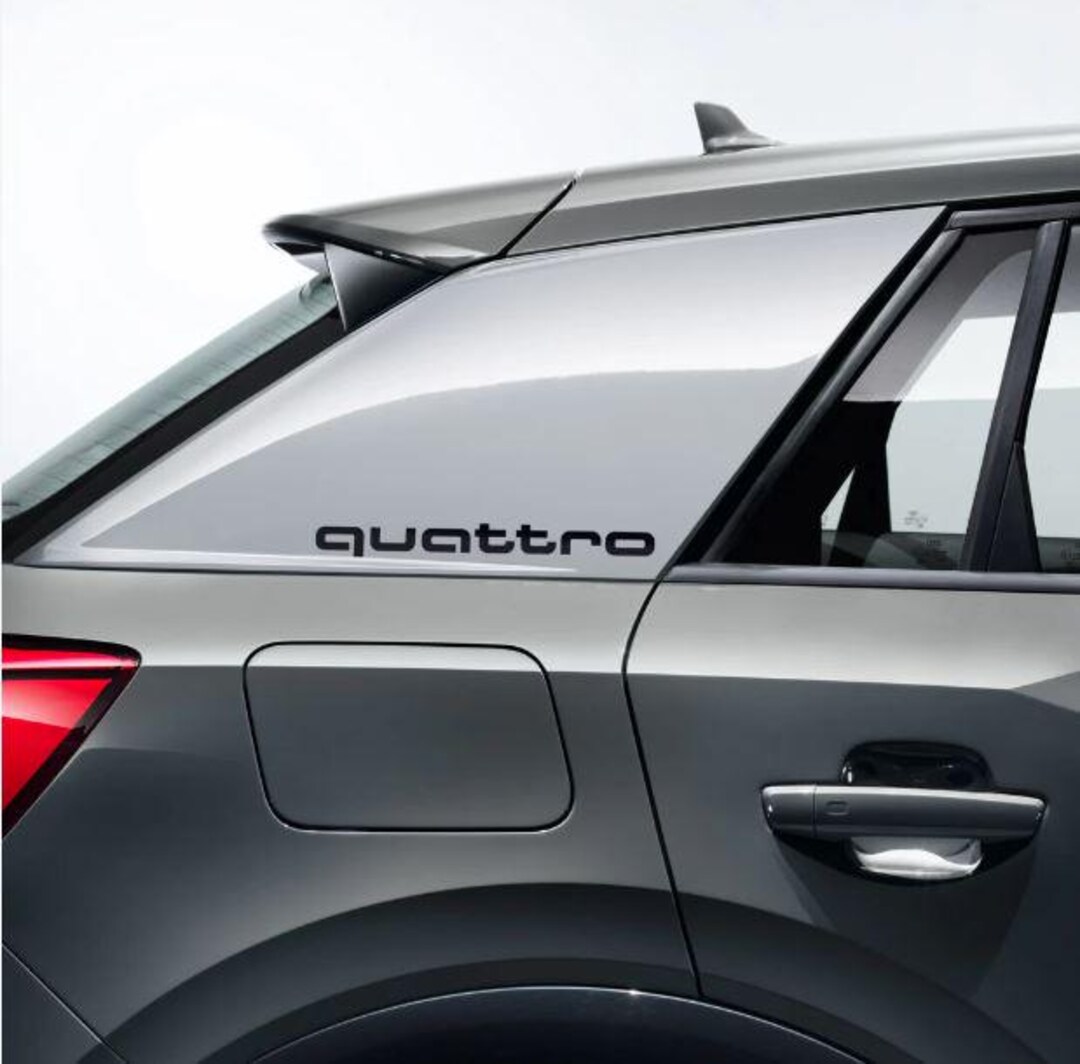 Two Quattro Decals Stickers for Door Sill Windows Thresholds Car Vinyl ...