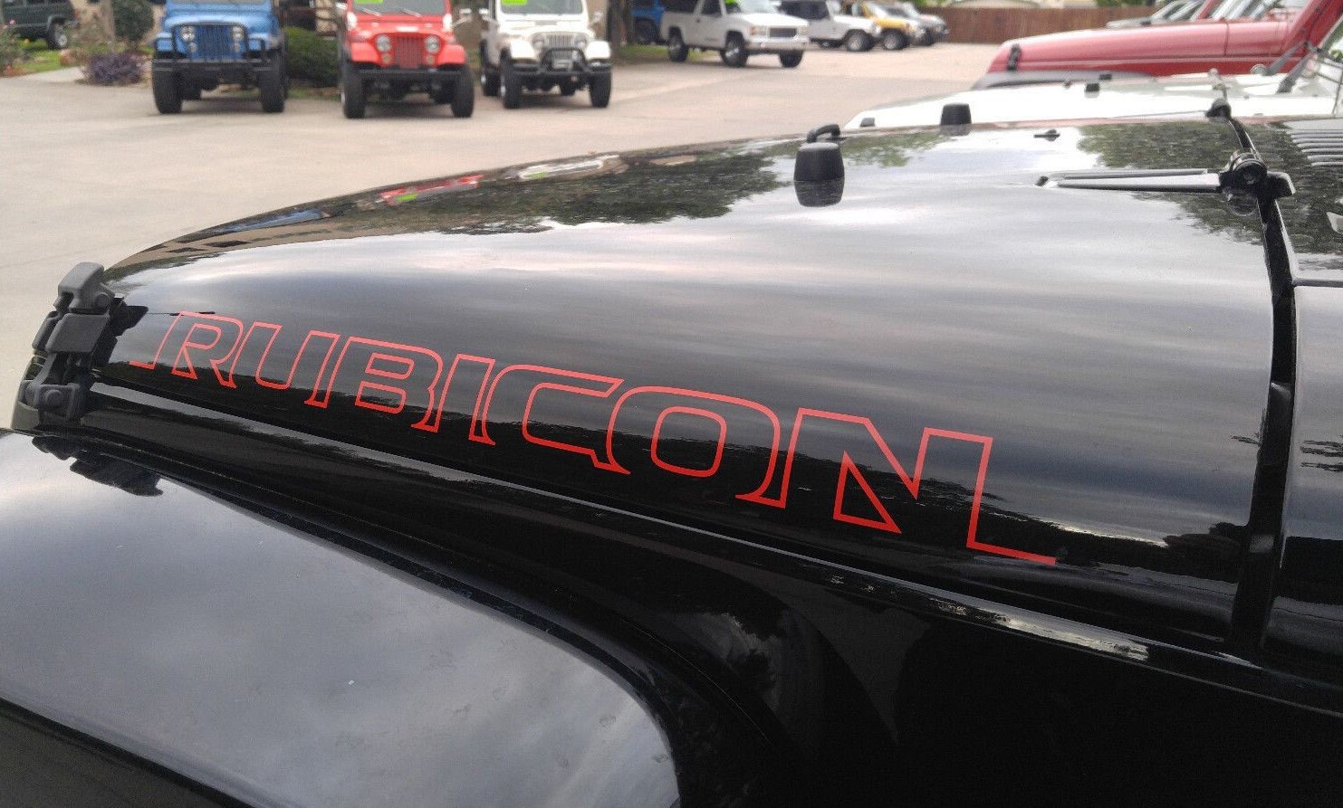 Two Wrangler Rubicon Vinyl Decals Sticker for Hood Window Bumper or ...