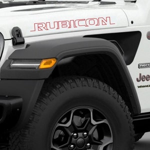 Two Wrangler Rubicon Vinyl Decals Sticker for Hood Window Bumper or ...