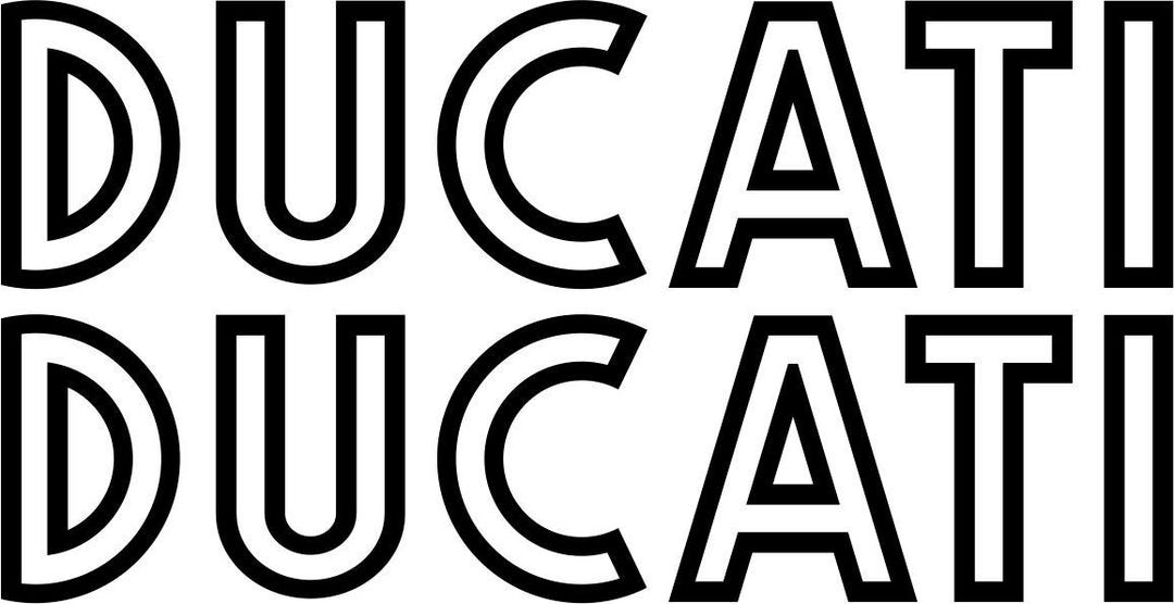 Two Classic Ducati Stickers Decals Outline for Bikes Fuel Tanks ...