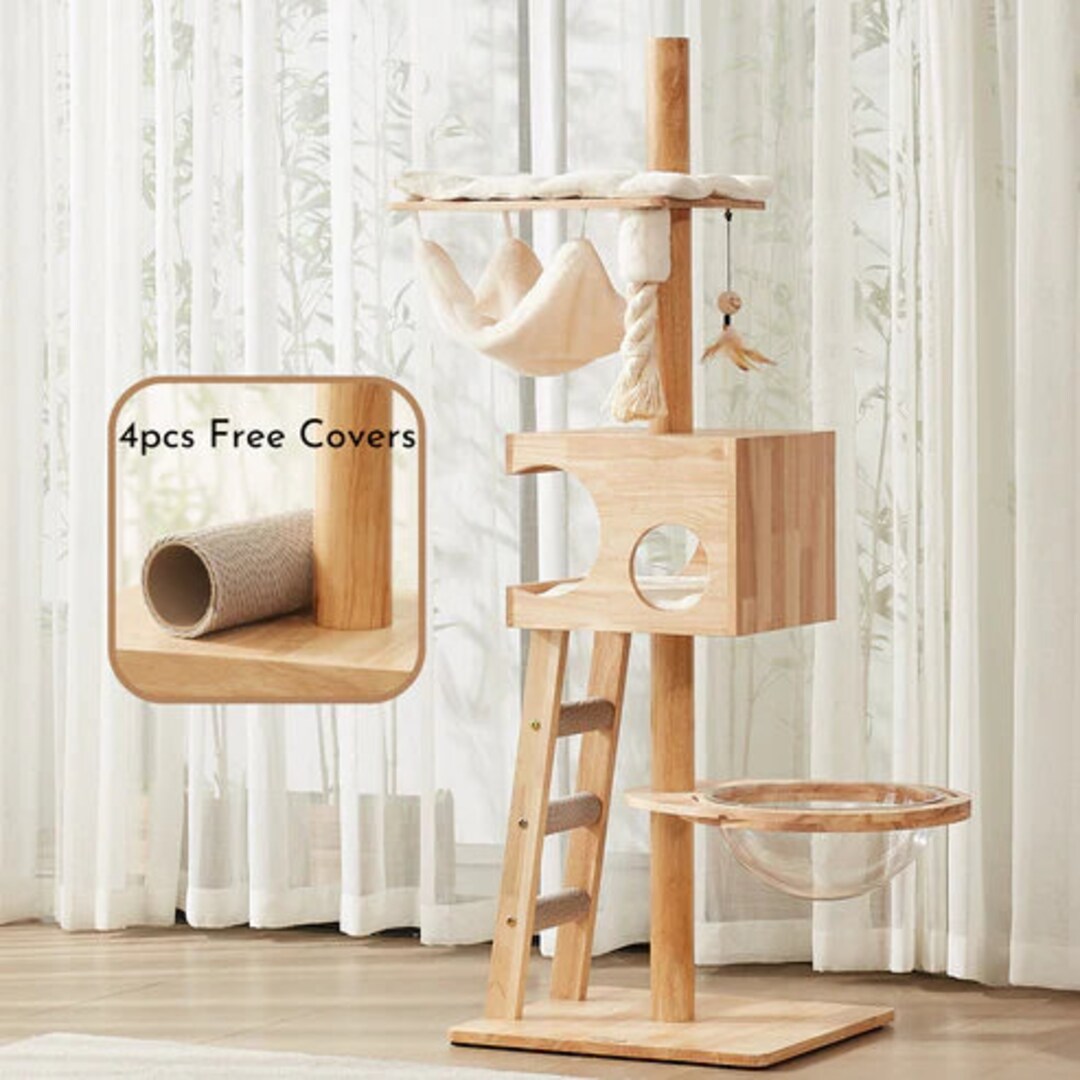 Mini Home Cat Tree Solid Wood Version - Etsy