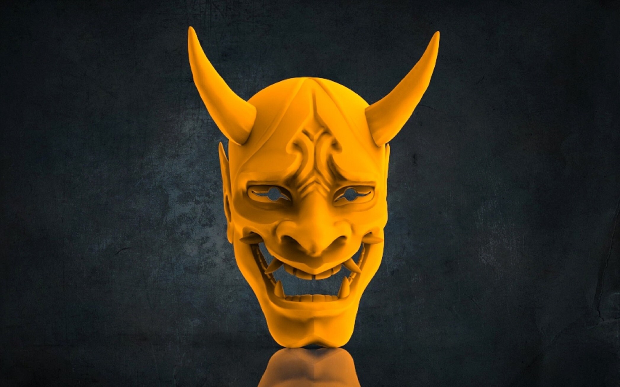 Demon Samurai Mask STL Model for CNC Router, Artcam, Vetric, Engraver ...