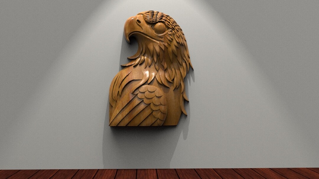 Eagle 3D STL Model for CNC Router, Artcam, Vetric, Engraver, Relief ...