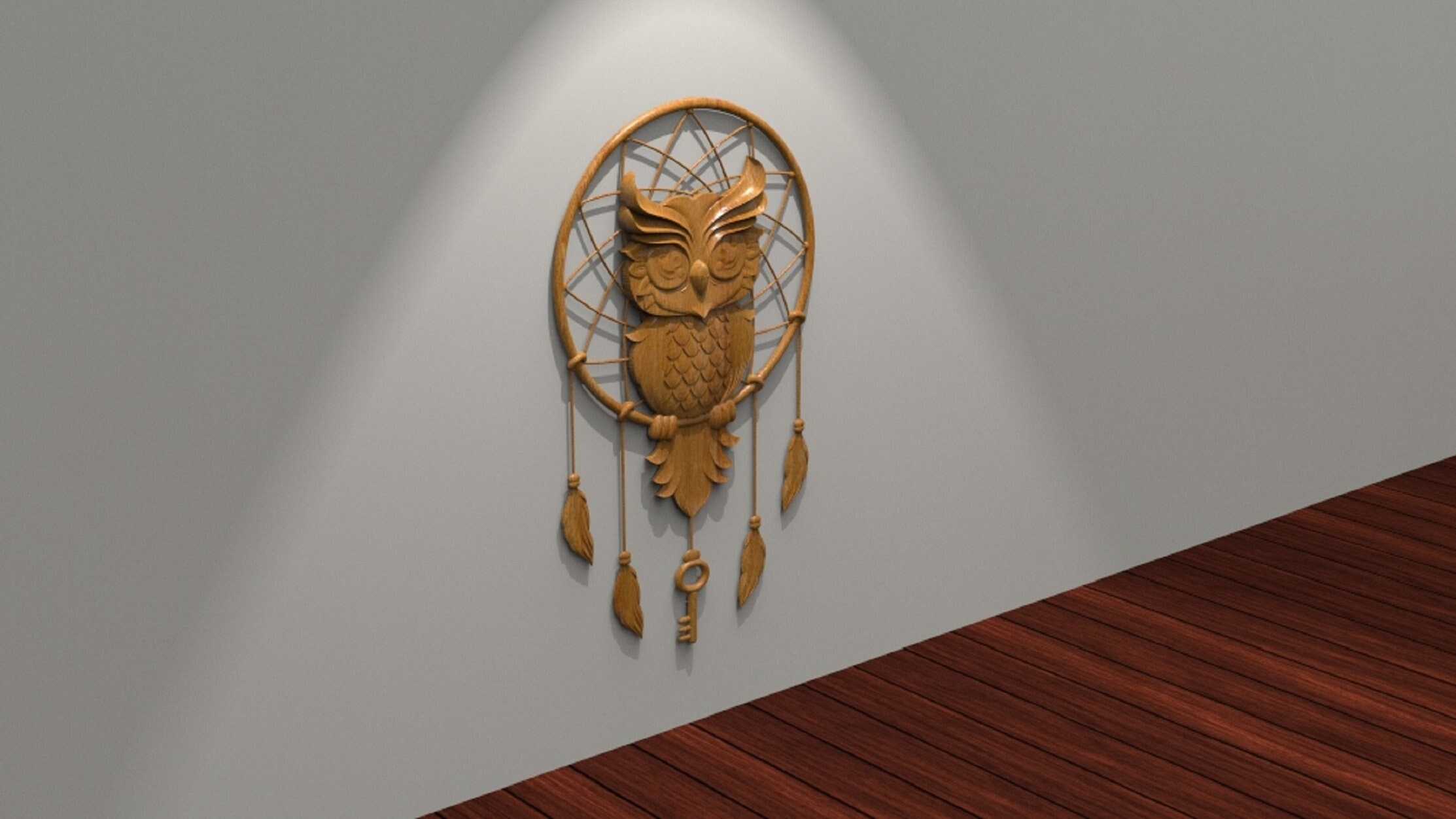 Owl Dream Catcher 3D CNC Router Files, 3d Stl File, Vectric,aspire ...