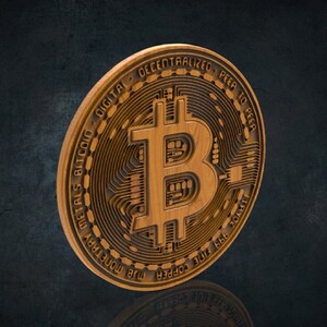 Bitcoin BTC 3D STL Model for CNC Router, Artcam, Vetric, Engraver ...
