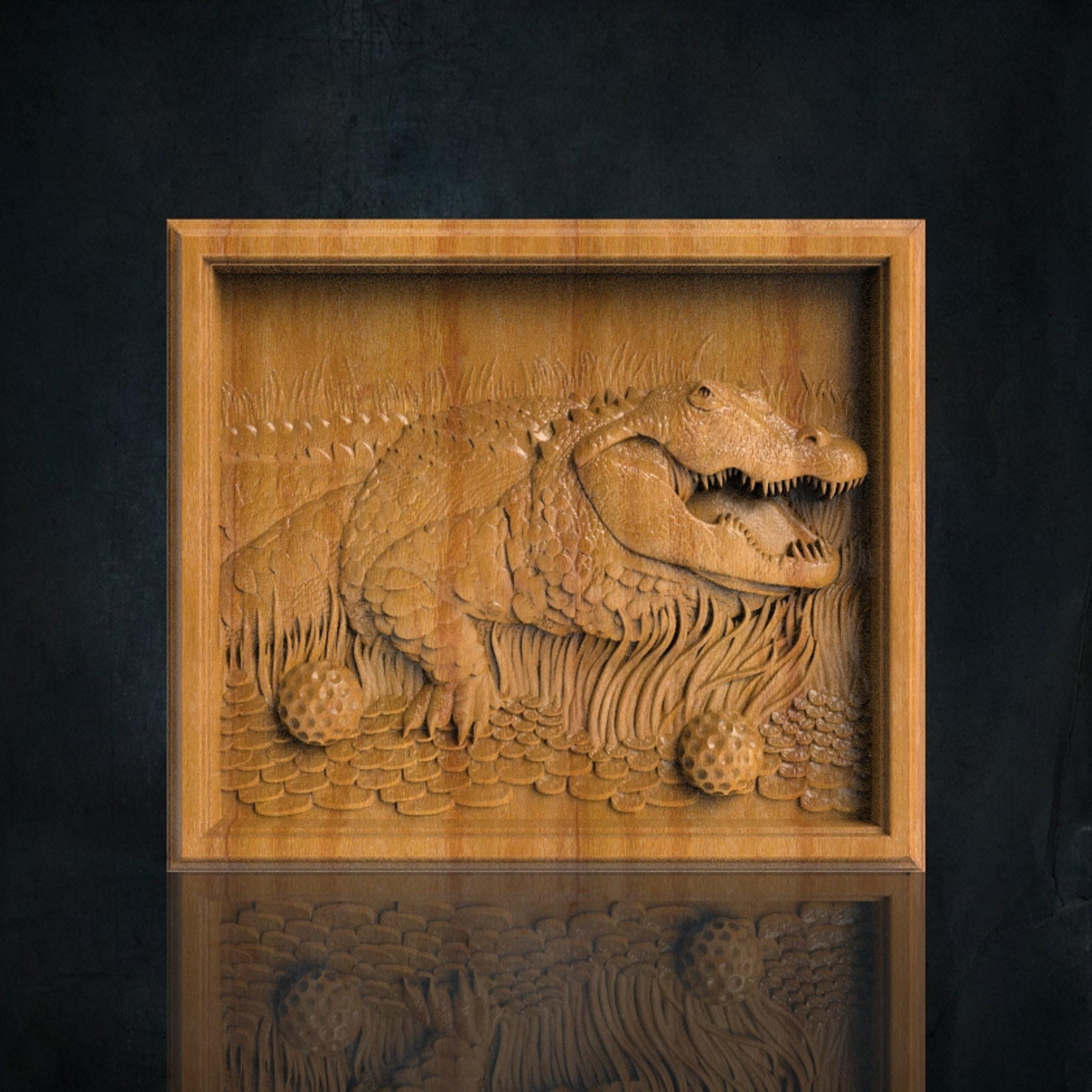 Crocodile 3D CNC Router Files, 3d Stl File, Vectric,aspire,easel, Cnc ...