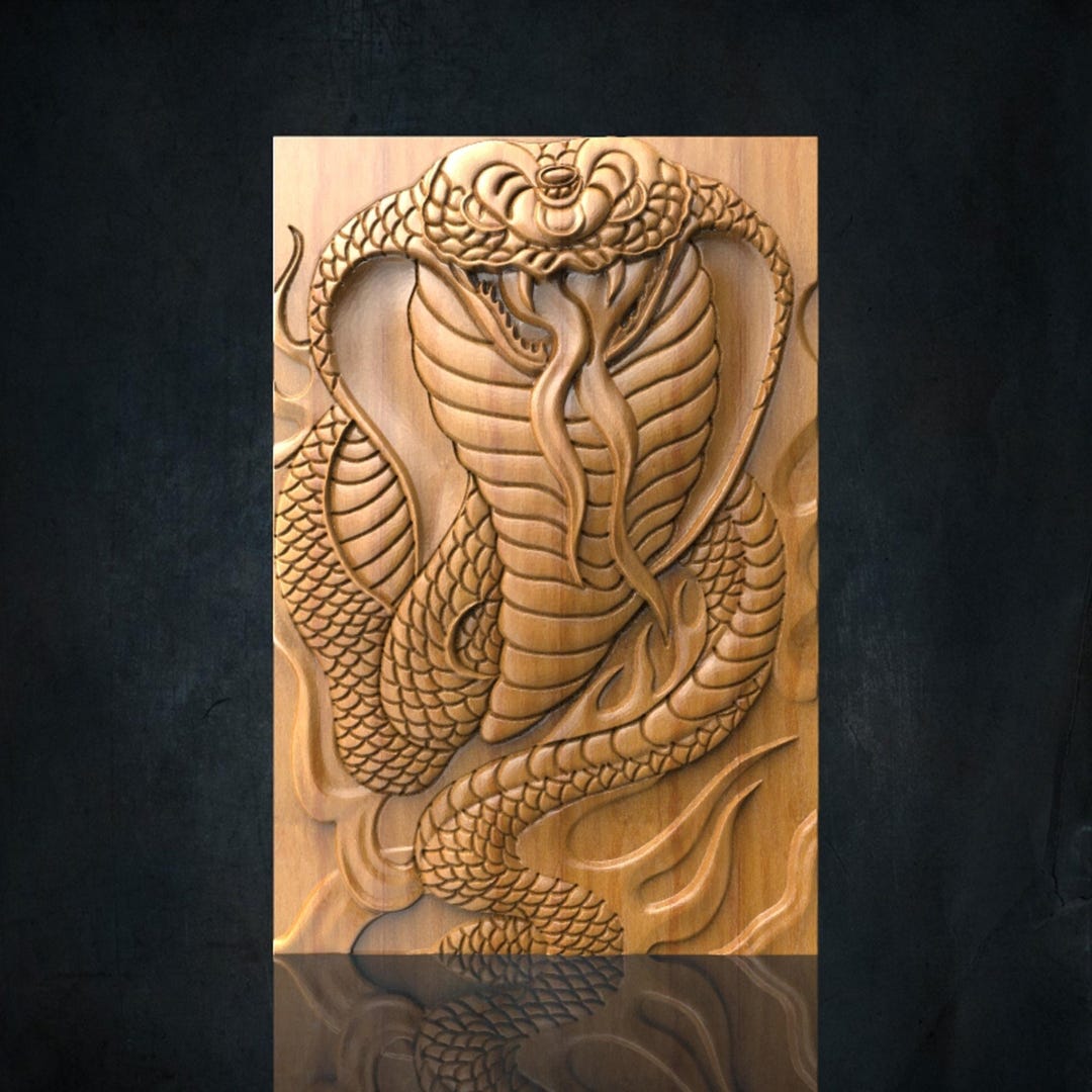 Snake STL Model for CNC Router, Artcam, Vetric, Engraver, Relief ...