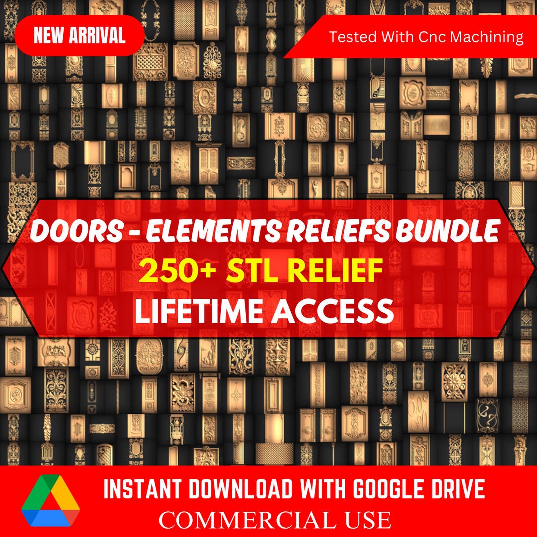 Door Relief STL Files Mega Bundle, +250 Pcs Wall Decor, Stl File for ...
