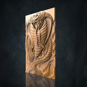 Snake STL Model for CNC Router, Artcam, Vetric, Engraver, Relief ...