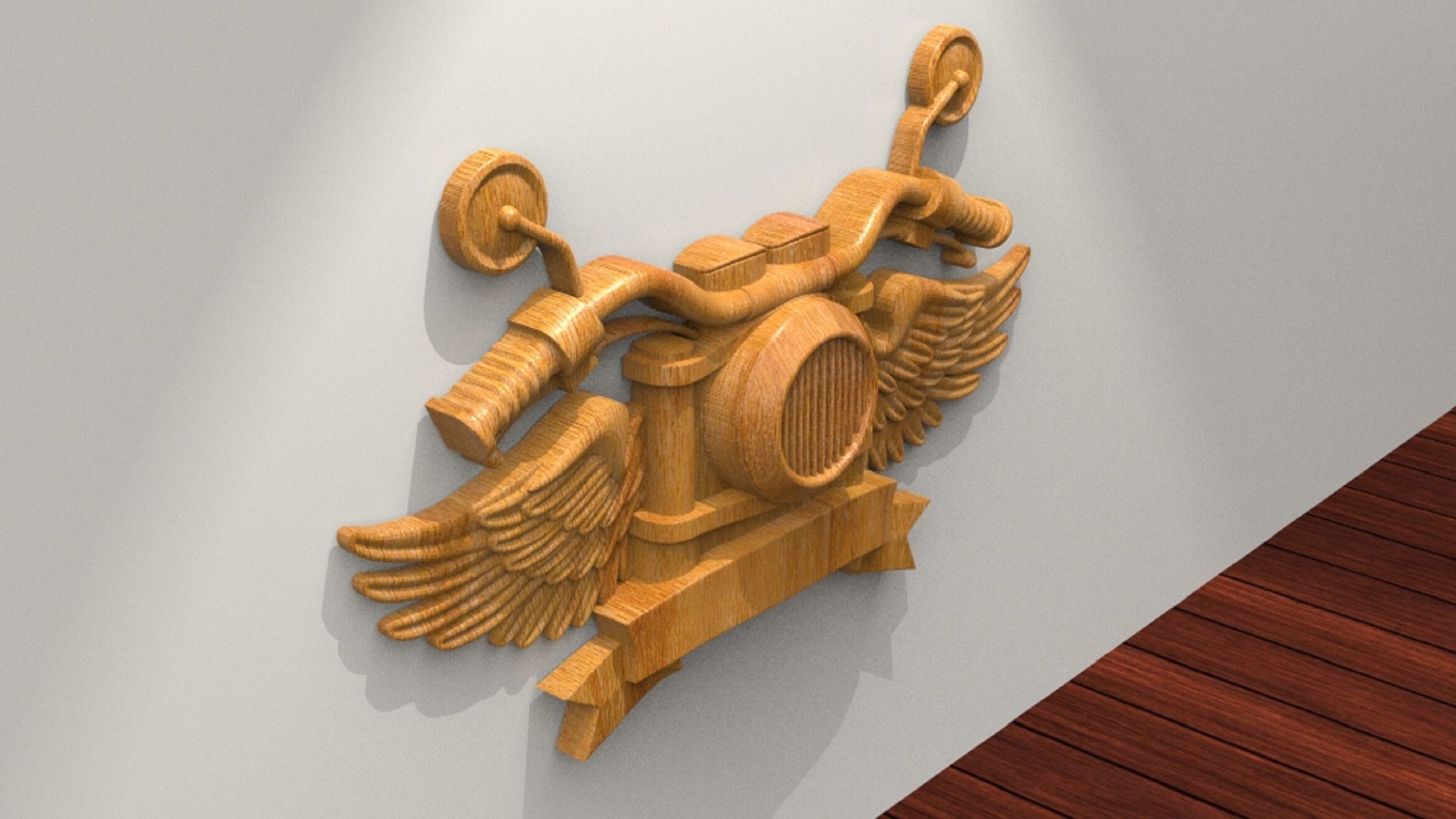 Motorcycle 3D STL Model for CNC Router, Artcam, Vetric, Engraver ...