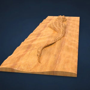 Swimming Crocodile 3D CNC Router Files, 3d Stl File, Vectric,aspire ...