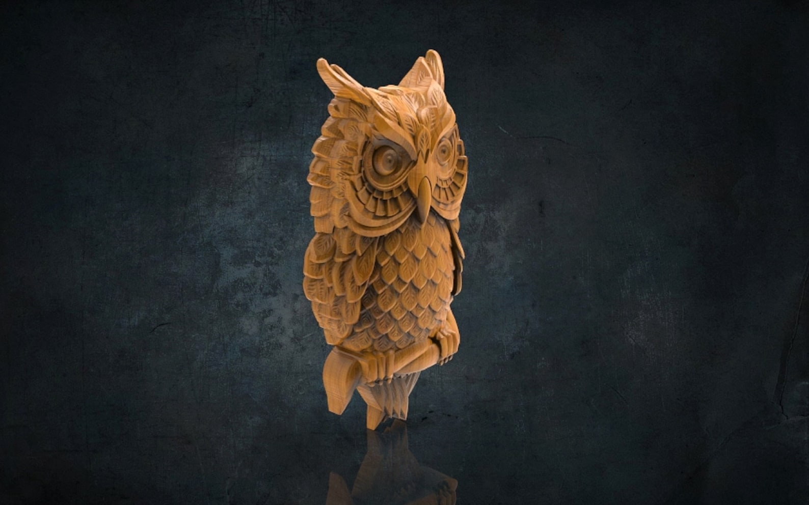 Owl 3D CNC Router Files, 3d Stl File, Vectric,aspire,easel, Cnc Cut ...