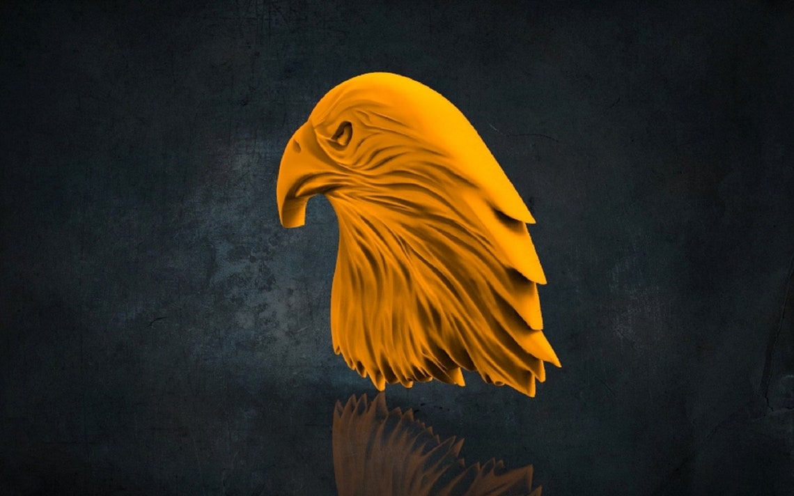 Eagle Head 3D STL Model for CNC Router, Artcam, Vetric, Engraver ...