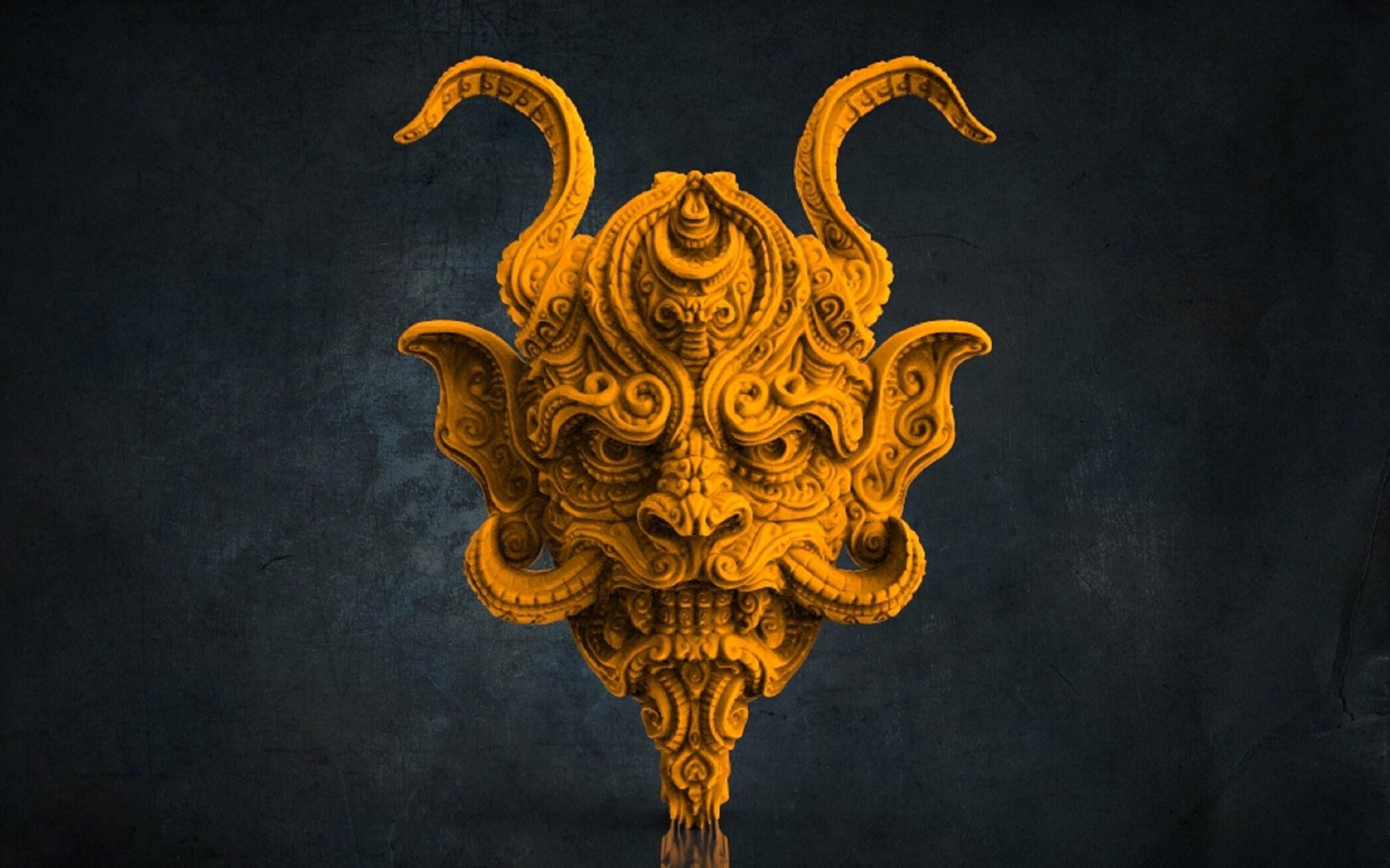 Devil Mask STL Model for CNC Router, Artcam, Vetric, Engraver, Relief, Carving, 3D, Stl File for ...