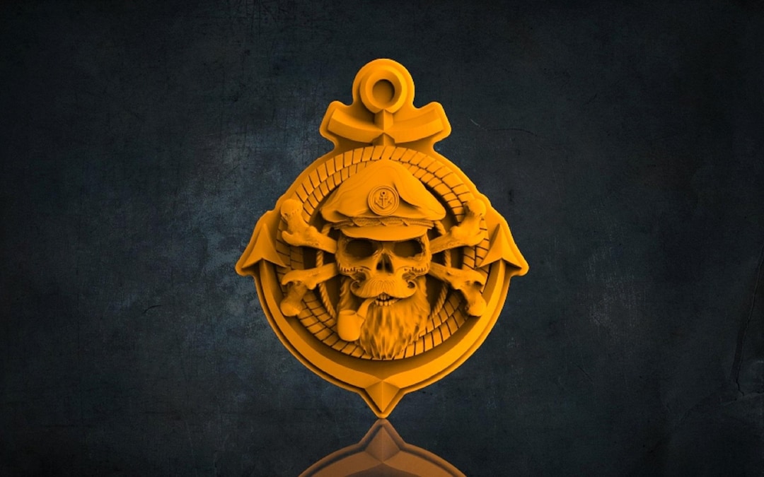 Skull Pirate 3D STL Model for CNC Router, Artcam, Vetric, Engraver ...