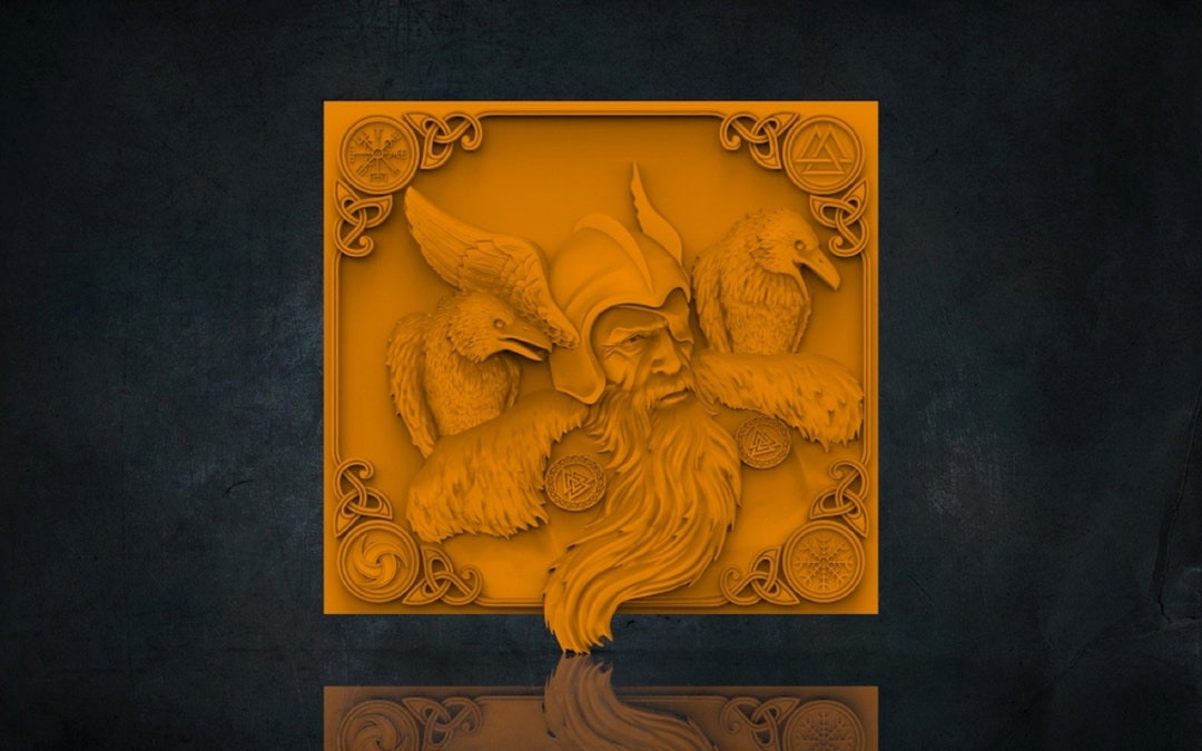 Odin 3D STL Model for CNC Router, Artcam, Vetric, Engraver, Relief ...