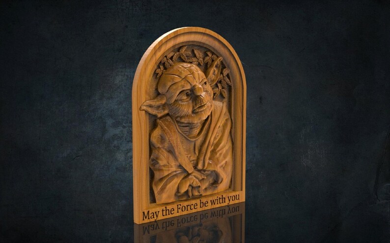 Star Wars Yoda 3D STL Model for CNC Router, Artcam, Vetric, Engraver ...