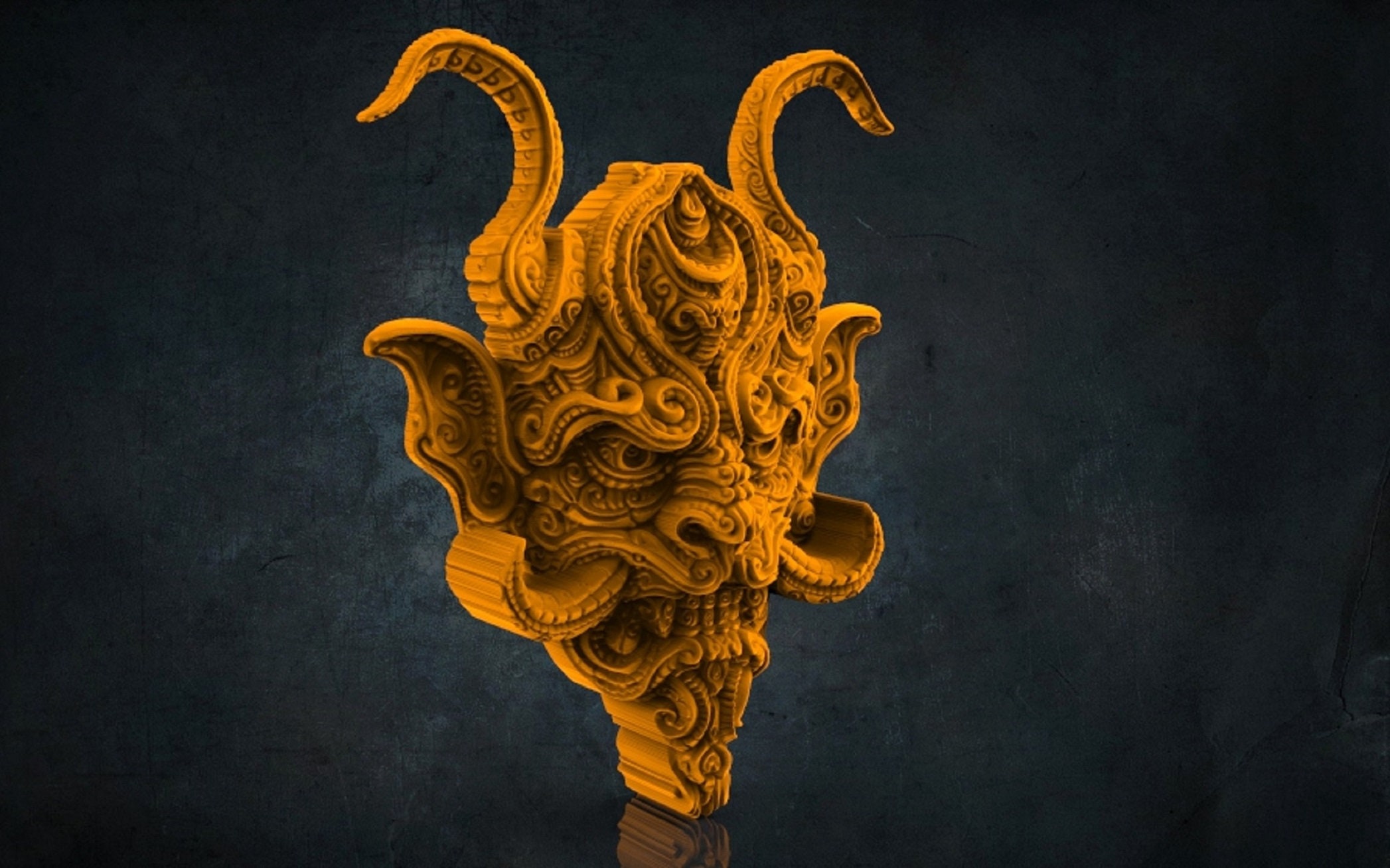 Devil Mask STL Model for CNC Router, Artcam, Vetric, Engraver, Relief ...