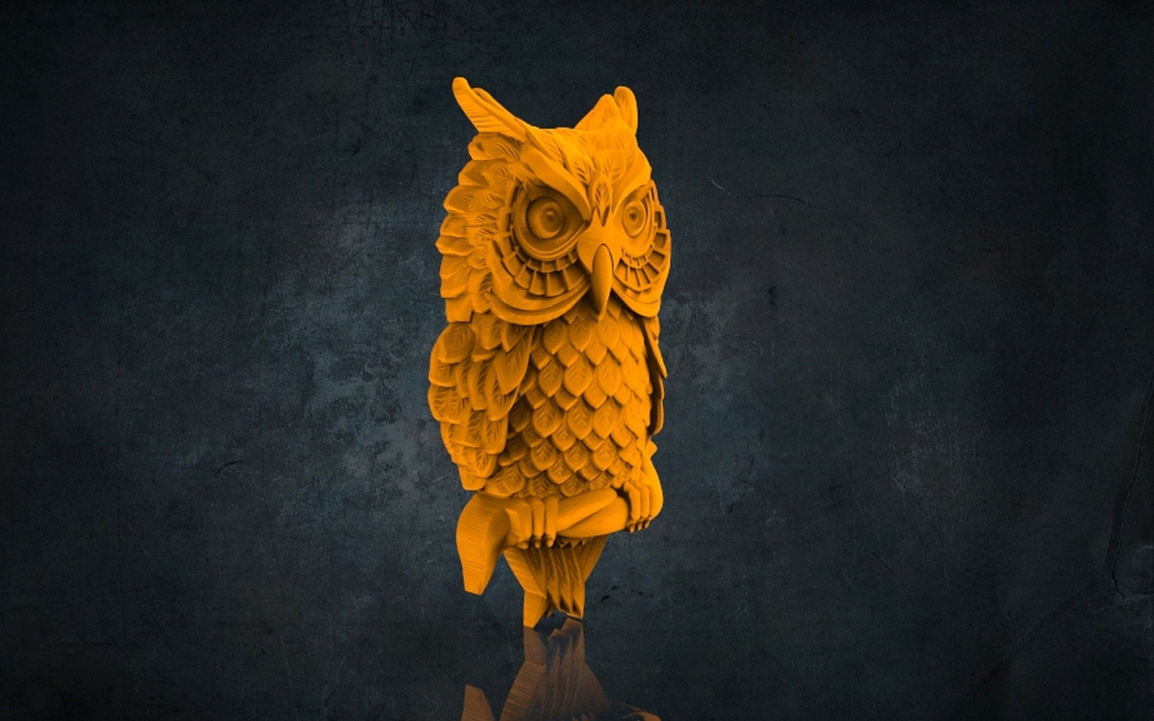 Owl 3D CNC Router Files, 3d Stl File, Vectric,aspire,easel, Cnc Cut ...
