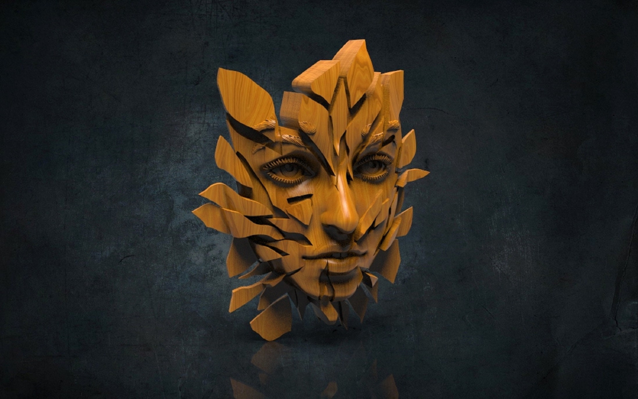 Glass Face Girl 3D STL Model for CNC Router, Artcam, Vetric, Engraver ...