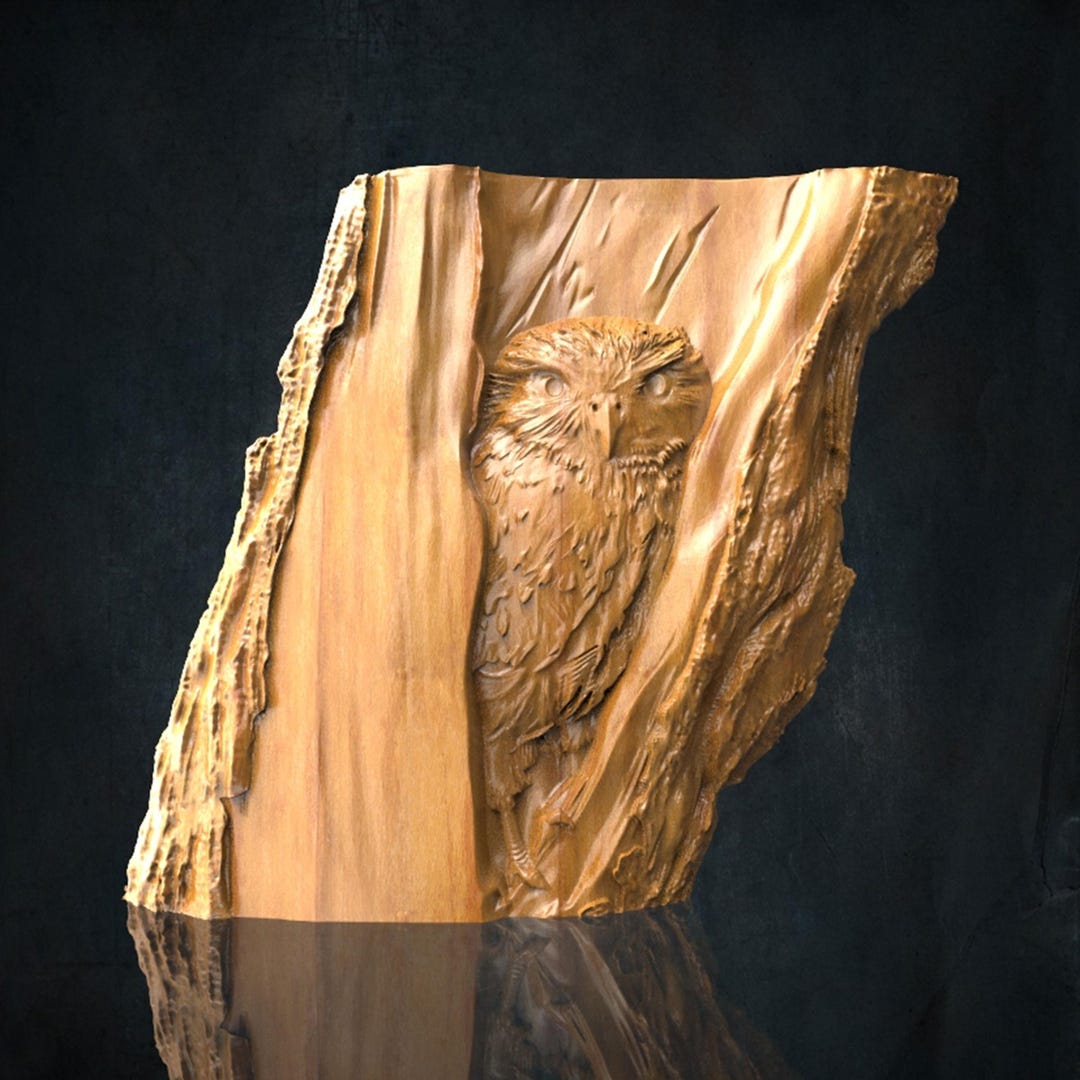 Owl CNC Router STL File, Birds Bas Relief Sculpture Artcam - Etsy
