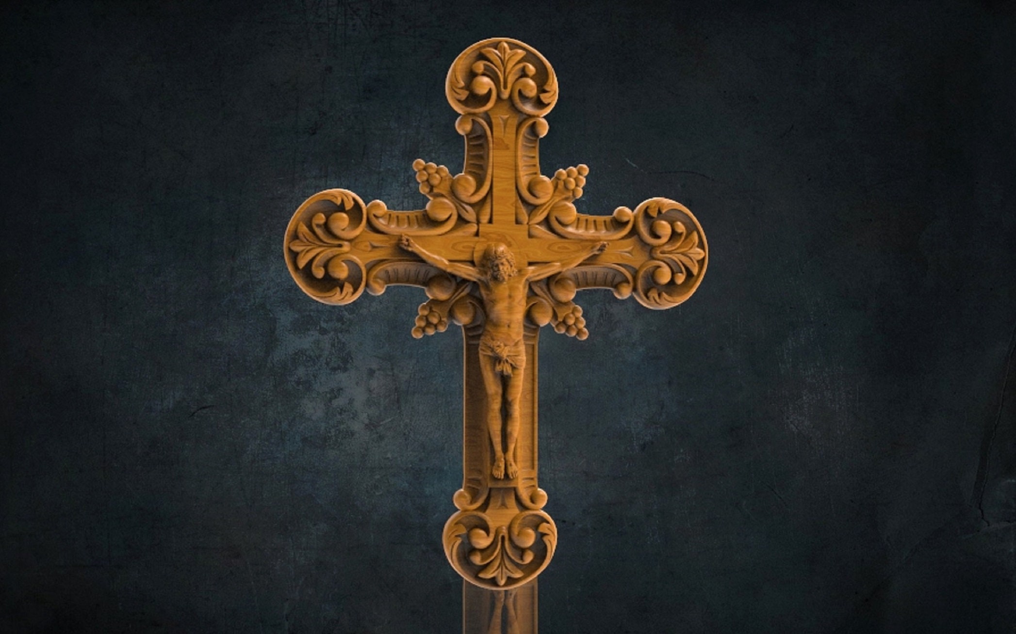 Jesus Chris Cross 3D STL Model for CNC Router, Artcam, Vetric, Engraver ...