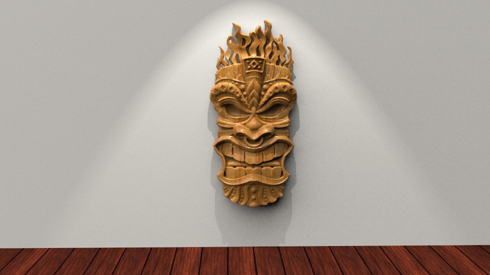 Tiki Mask Totem 3D STL Model for CNC Router, Artcam, Vetric, Engraver ...