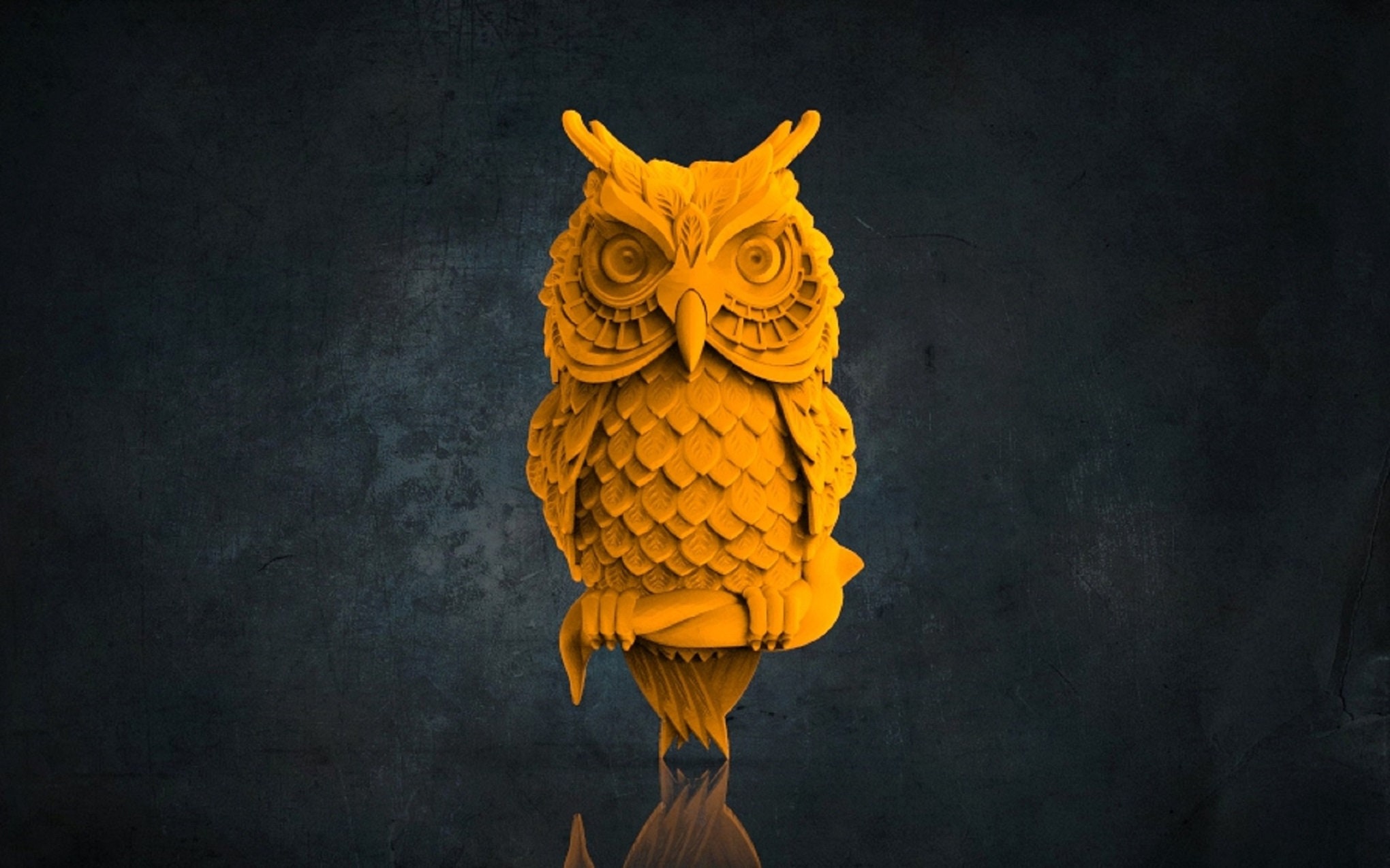 Owl 3D CNC Router Files, 3d Stl File, Vectric,aspire,easel, Cnc Cut ...