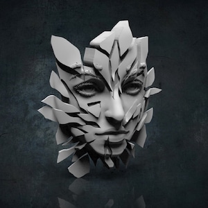 Glass Face Girl 3D STL Model for CNC Router, Artcam, Vetric, Engraver ...