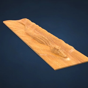 Swimming Crocodile 3D CNC Router Files, 3d Stl File, Vectric,aspire ...