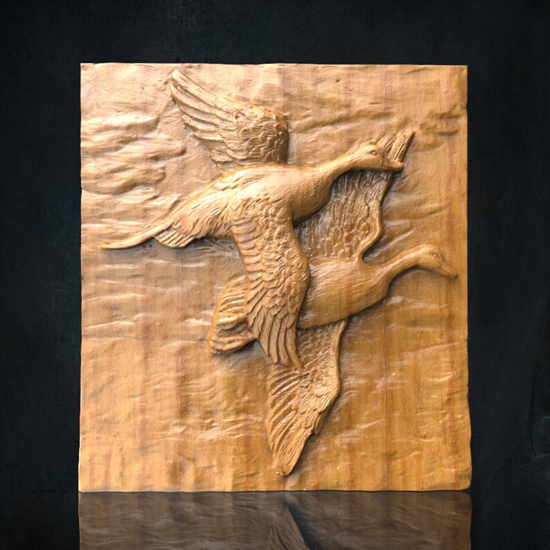 Goose Cnc STL Files for CNC Router, Duck Bas Relief Wall Panel - Etsy
