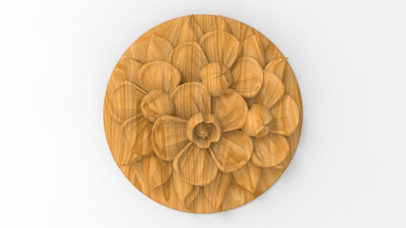 Flowers 3D STL Model for CNC Router, Artcam, Vetric, Engraver, Relief ...