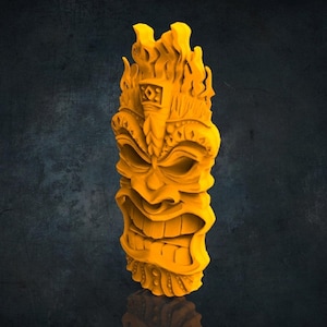 Tiki Mask Totem 3D STL Model for CNC Router, Artcam, Vetric, Engraver ...