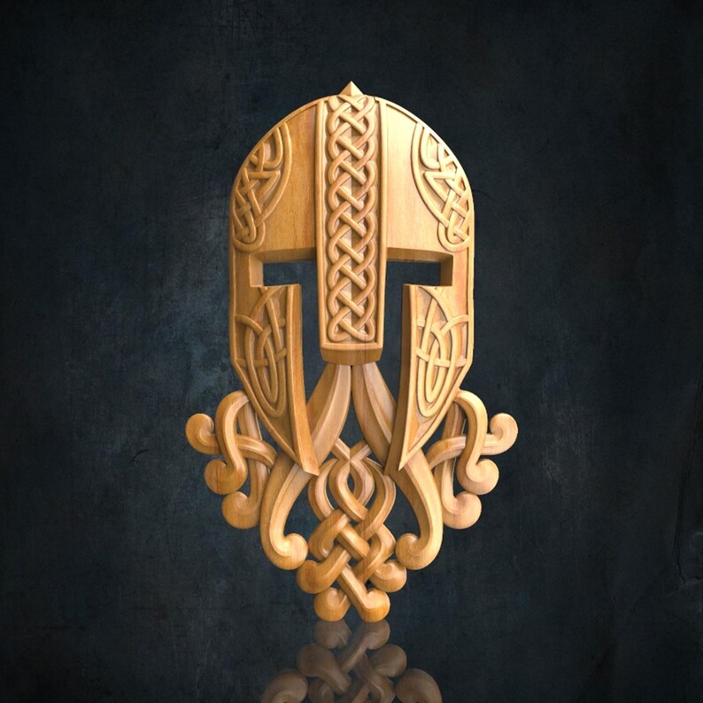 Viking Warrior Helmet 3D STL Model for CNC Router, Artcam, Vetric ...