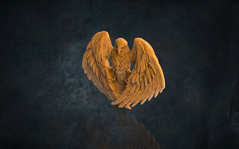 Eagle 3D STL Model for CNC Router, Artcam, Vetric, Engraver, Relief ...