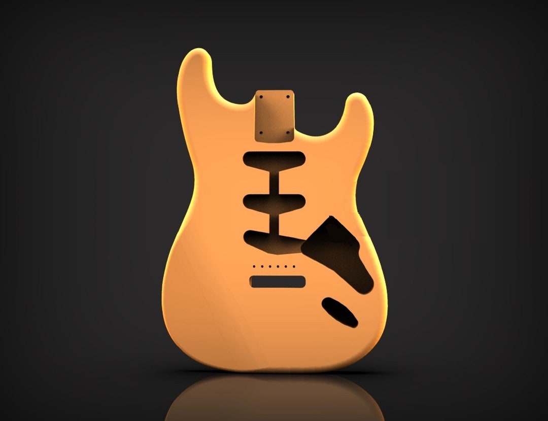 Electro Guitar 3D STL Model for CNC Router, Artcam, Vetric, Engraver ...