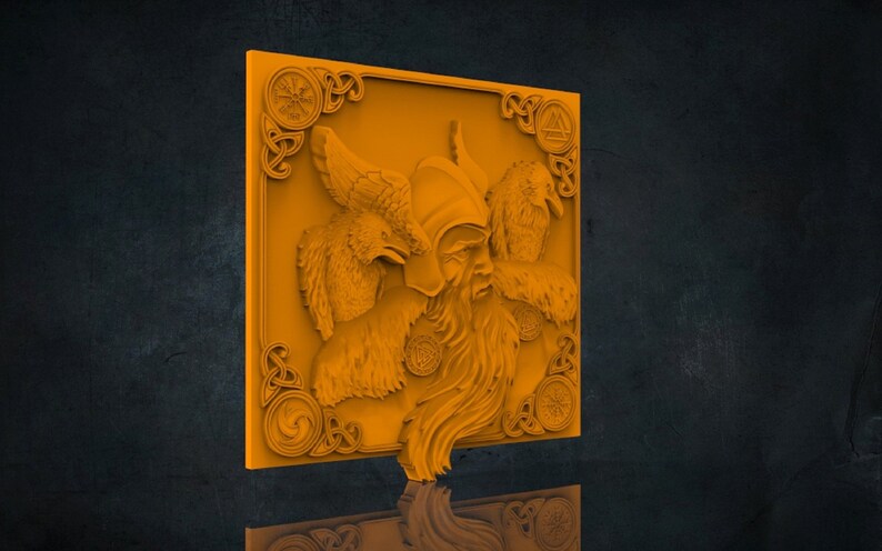 Odin 3D STL Model for CNC Router, Artcam, Vetric, Engraver, Relief ...