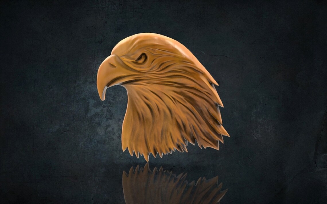 Eagle Head 3D STL Model for CNC Router, Artcam, Vetric, Engraver ...