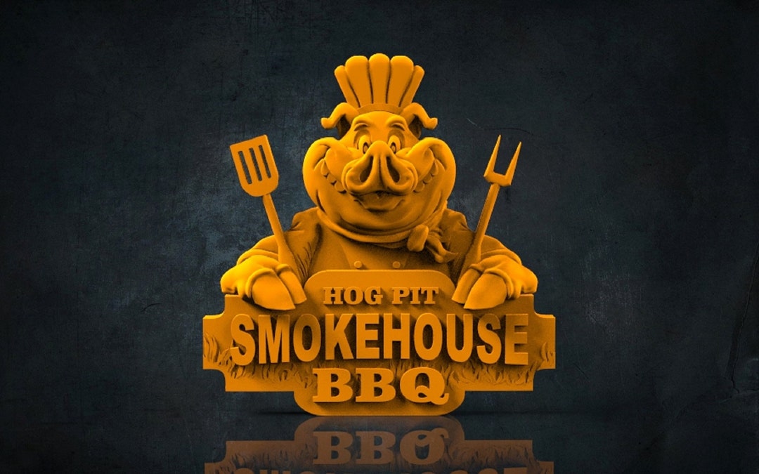 Smoke House BBQ Shop 3D STL Model for CNC Router, Artcam, Vetric ...