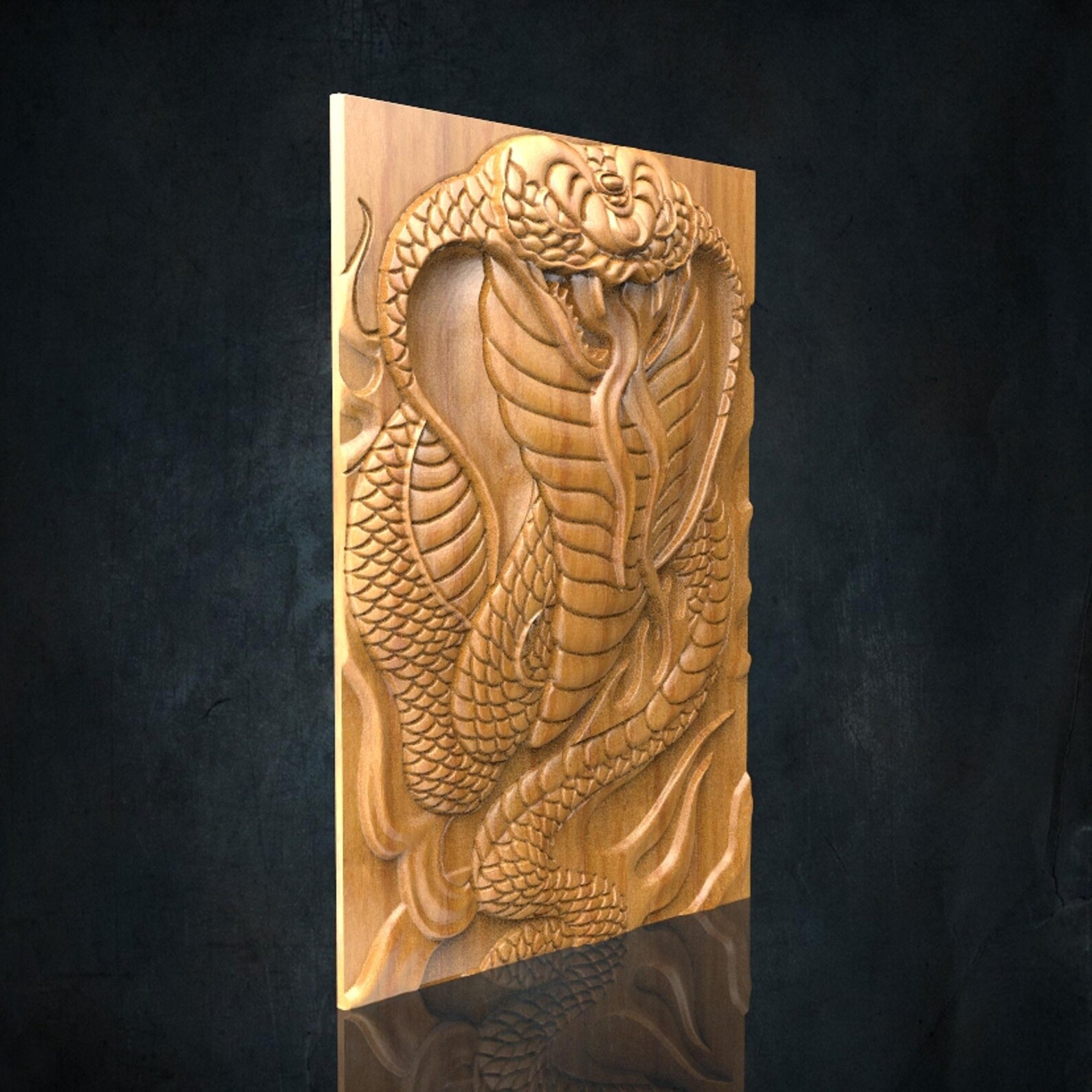 Snake STL Model for CNC Router, Artcam, Vetric, Engraver, Relief ...