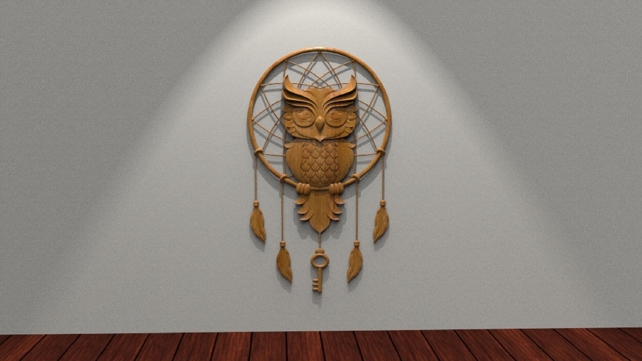 Owl Dream Catcher 3D CNC Router Files, 3d Stl File, Vectric,aspire ...