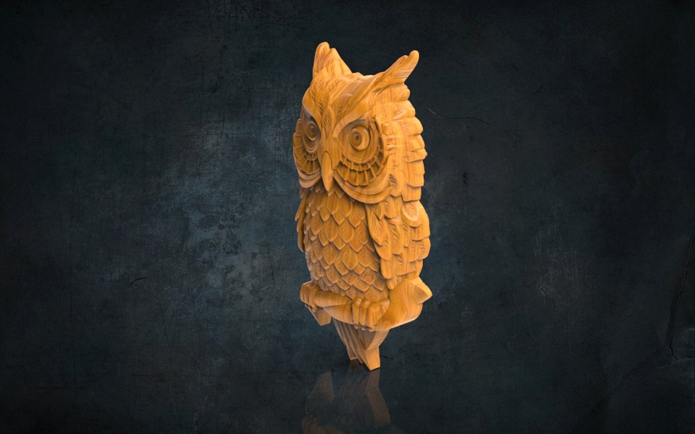 Owl 3D CNC Router Files, 3d Stl File, Vectric,aspire,easel, Cnc Cut ...