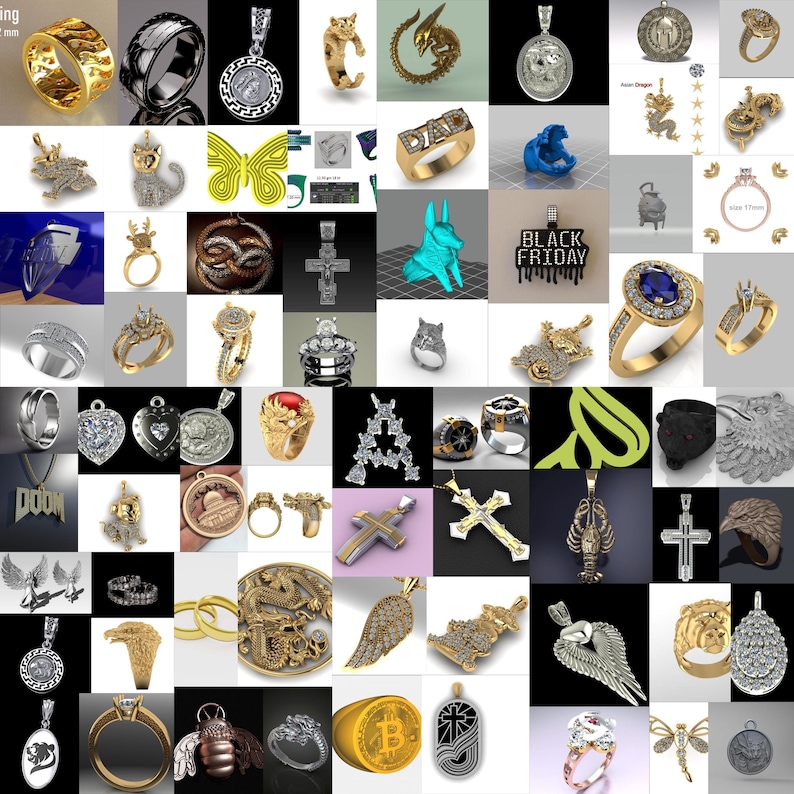 400+ CNC Tested STL Jewelry Files Pack - Huge Decorative Relief Bundle ...