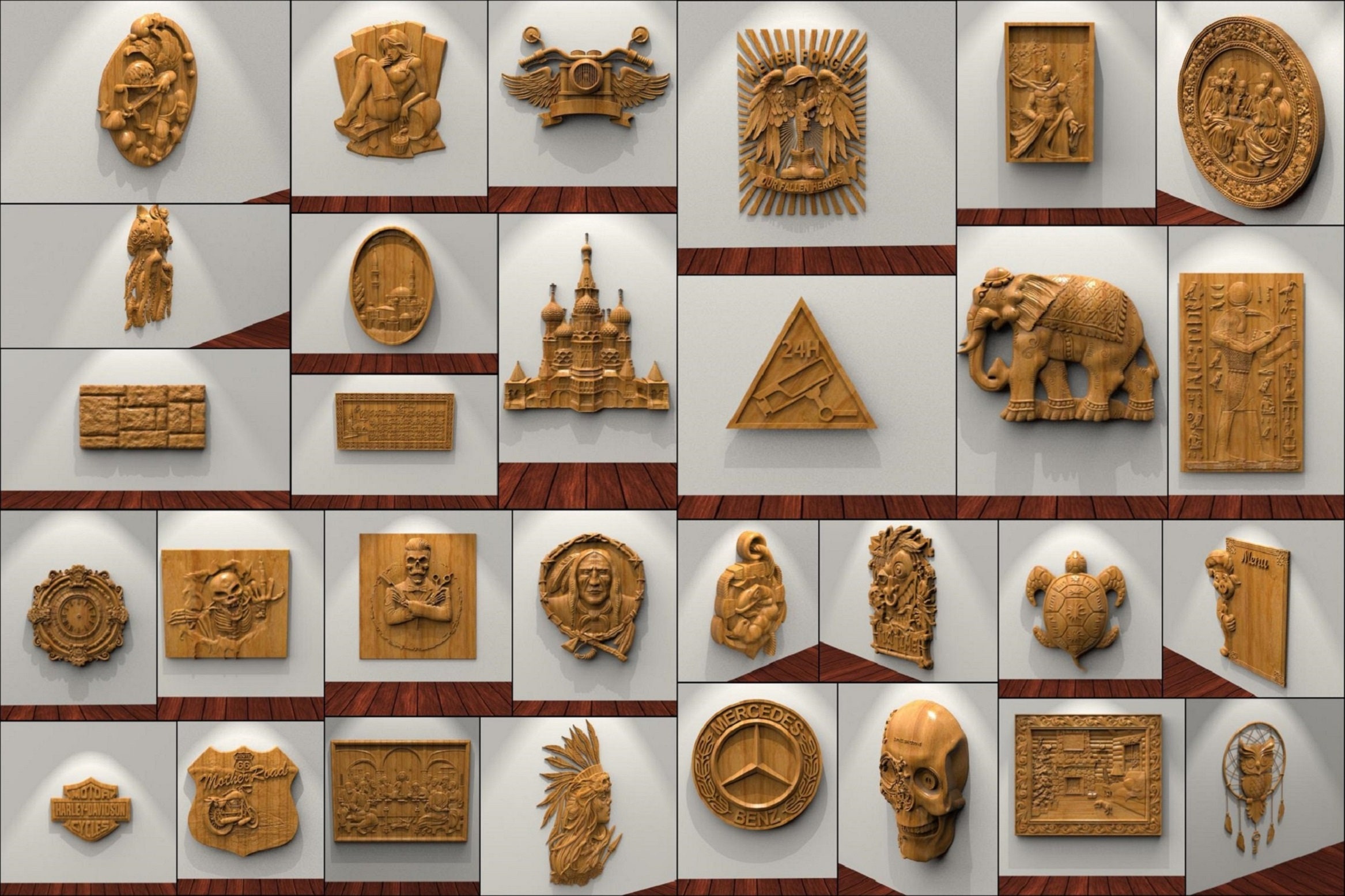 Relief Files for Cnc Router Mega Bundle, +8500 Pcs Wall Decor, Stl File ...