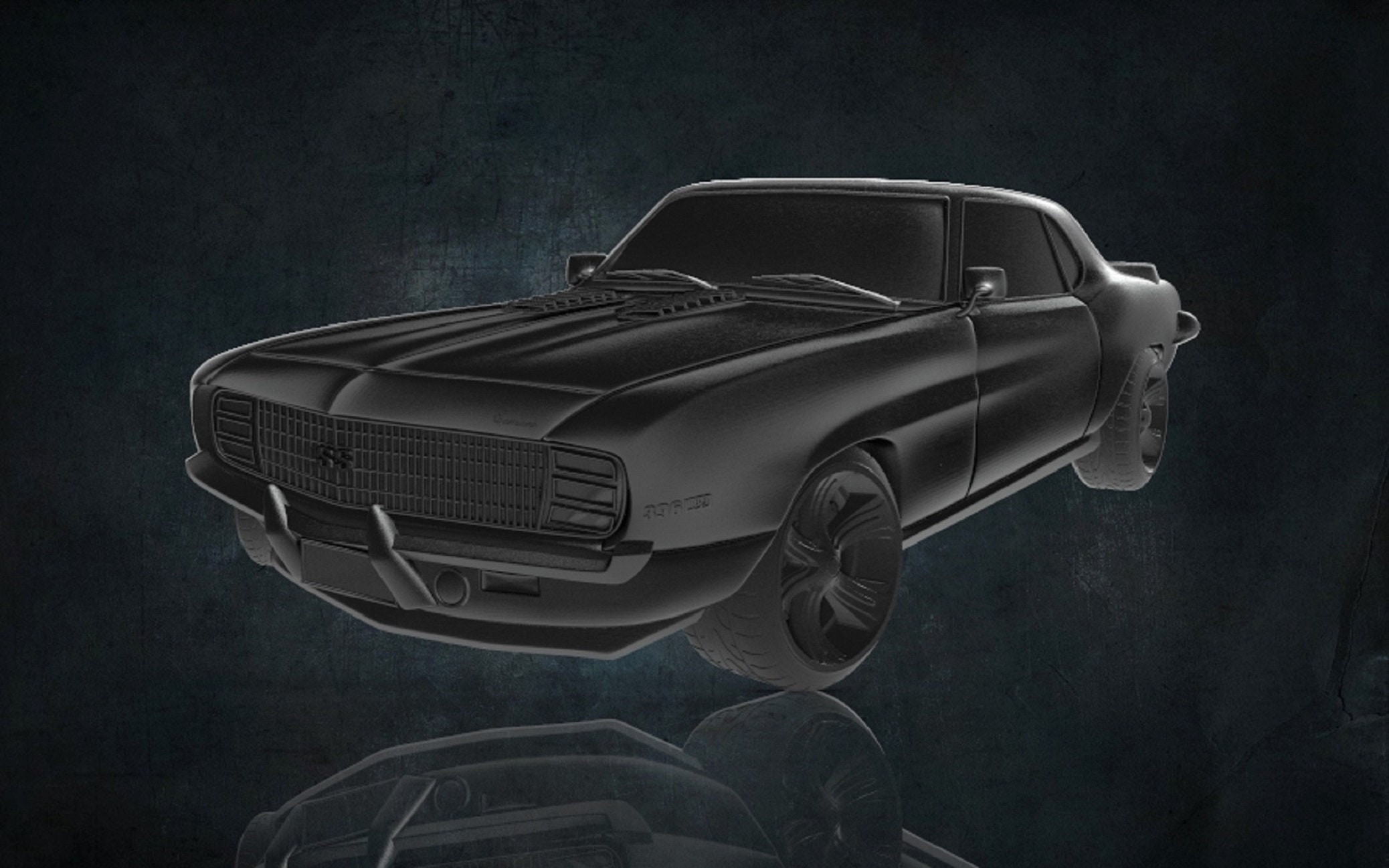 Muscle Car 3D STL Model for CNC Router, Artcam, Vetric, Engraver ...