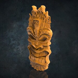 Tiki Mask Totem 3D STL Model for CNC Router, Artcam, Vetric, Engraver ...